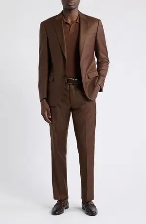 Emporio Armani G-line Brown Mélange Wool Suit - Rust/copper
