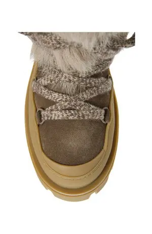 Moncler Peak Apres Leather And Genuine Shearling Snow Boot
