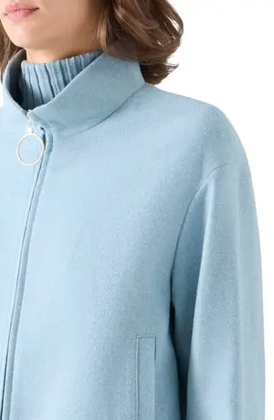 Akris Wool Blend Zip Blouson Jacket
