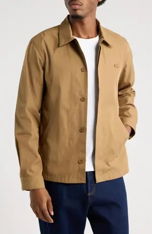 Lacoste Cotton Blend Overshirt - Cookie