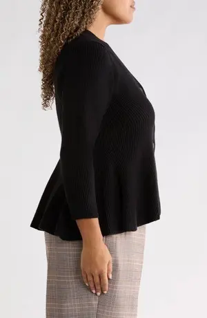 SUGARLIPS Carthay Mile Peplum Cardigan