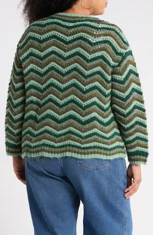 SUGARLIPS Harp Zigzag Cardigan