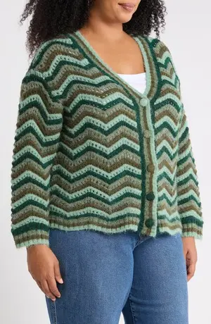 SUGARLIPS Harp Zigzag Cardigan