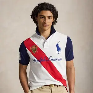 Ralph Lauren Classic Fit Big Pony Polo Shirt - White Multi