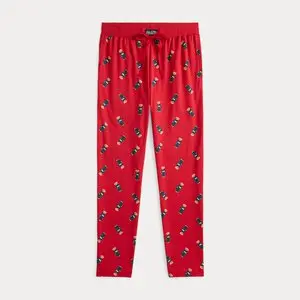 Ralph Lauren Polo Bear Jersey Pajama Pant - Red