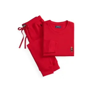 Ralph Lauren Polo Bear Waffle-knit Sleep Set - Red