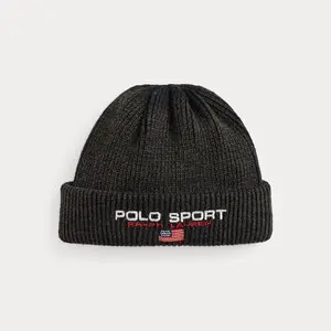 Ralph Lauren Polo Sport Wool-cotton Beanie - Black Boot