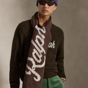 Ralph Lauren The Logo Wool-alpaca Scarf - Cooper Brown