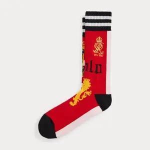 Ralph Lauren Cotton-blend Graphic Crew Socks - Red