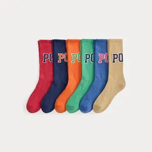 Ralph Lauren Logo Crew Sock 6-pack - Mutli