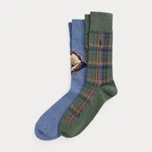 Ralph Lauren Mallard & Plaid Trouser Sock 2-pack - Multi