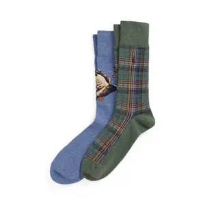 Ralph Lauren Mallard & Plaid Trouser Sock 2-pack