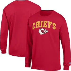 Champion Kansas City Chiefs Arch Over Logo Long Sleeve T-shirt - Red