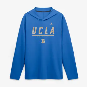 JORDAN BRAND Ucla Bruins 2026 Sideline Lightweight Long Sleeve Hooded Dri-fit Top - Blue