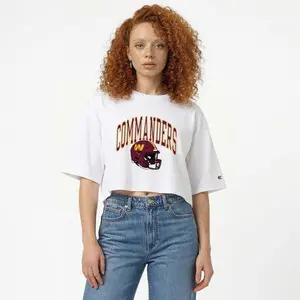 Champion Washington Commanders Boyfriend Cropped T-shirt - White