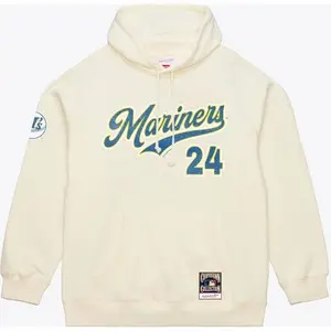 Mitchell & Ness Ken Griffey Jr. Seattle Mariners Throwback Name & Number Hoodie - Cream