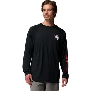 Columbia Georgia Bulldogs Terminal Tackle Omni-shade Raglan Long Sleeve T-shirt - Black