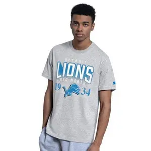 STARTER Heather Gray Detroit Lions Two-pack Logo T-shirt Set