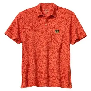 Tommy Bahama Cincinnati Bengals Islandzone Wild Hibiscus Tri-blend Polo - Orange