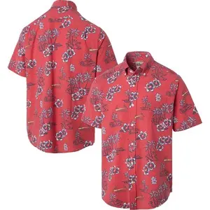 Reyn Spooner St. Louis Cardinals Big & Tall Kekai Performance Tri-blend Button-down Shirt - Red