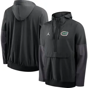 JORDAN BRAND Florida Gators Anorak Half-zip Hooded Jacket - Black