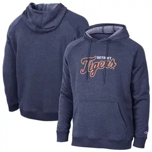 Champion Detroit Tigers Triumph Tri-blend Raglan Hoodie - Navy