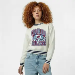 Champion Colorado Avalanche Bold Laurels Reverse Weave Yarn Crewneck Sweatshirt - Cream