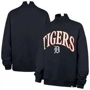 '47 Detroit Tigers Oversized Vantage Mock Neck Sweatshirt - Navy