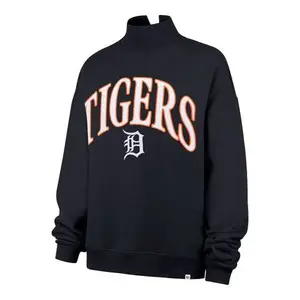 '47 Detroit Tigers Oversized Vantage Mock Neck Sweatshirt - Navy