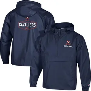 Champion Virginia Cavaliers Delay Packable Half-zip Jacket - Navy