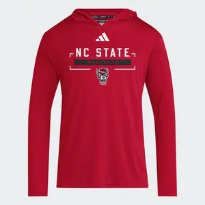 Adidas Nc State Wolfpack D4t Long Sleeve Hooded T-shirt - Red