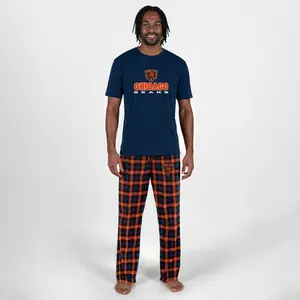 CONCEPTS SPORT Chicago Bears Big & Tall Highland Sleep Set - Navy