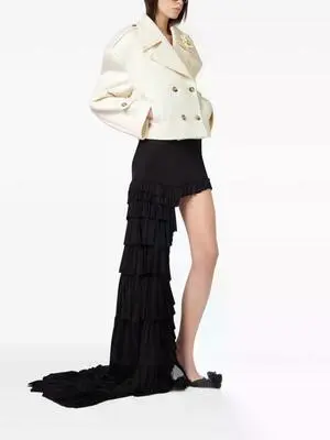Giuseppe Di Morabito Double-breasted Floral-detail Jacket - Neutrals