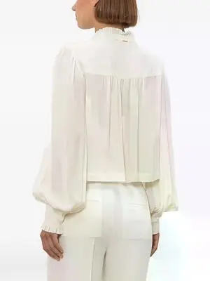 TWINSET Crêpe De Chine Cropped Shirt