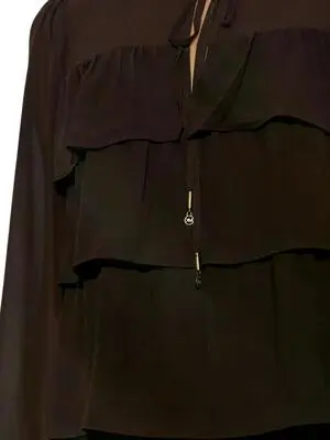 Michael Kors Ruffled Tie-neck Blouse