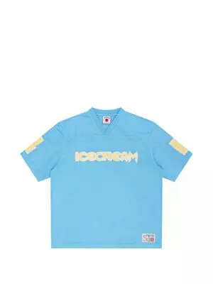 ICECREAM Logo-print Mesh T-shirt - Blue