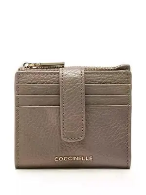 COCCINELLE Medium Metallic Grained-leather Wallet - Brown