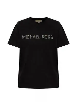 Michael Kors Crystal-embellished T-shirt - Black