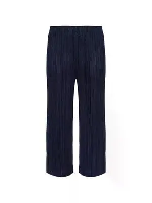 Issey Miyake Thicker Plissé-effect Trousers - Blue