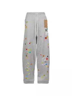 Mihara Yasuhiro Price-tag Sticker Printed Sweat Pants - Grey