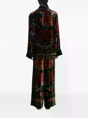 PIERRE-LOUIS MASCIA Kanpur Velvet Geometric-pattern Blazer