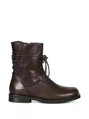 POEVE Lace-up Ankle Boots - Brown