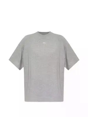 Palm Angels Embroidered-logo T-shirt - Grey