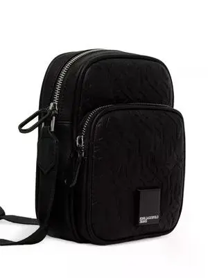 Karl Lagerfeld Monogram-embossed Messenger Bag