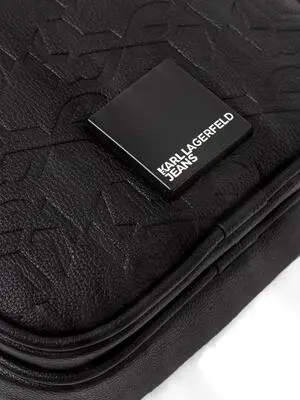 Karl Lagerfeld Monogram-embossed Messenger Bag