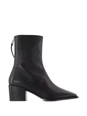 AeydĒ Amina Square-toe Ankle Boots - Black