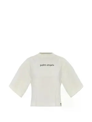 Palm Angels Logo-print Cropped T-shirt