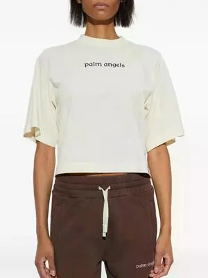 Palm Angels Logo-print Cropped T-shirt