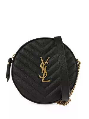 Saint Laurent Vinyle Chevron-quilted Shoulder Bag