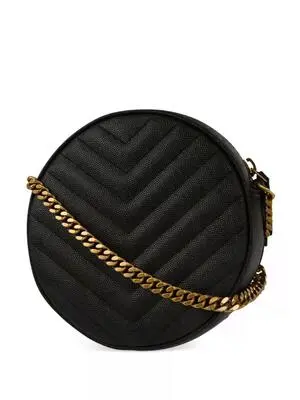 Saint Laurent Vinyle Chevron-quilted Shoulder Bag